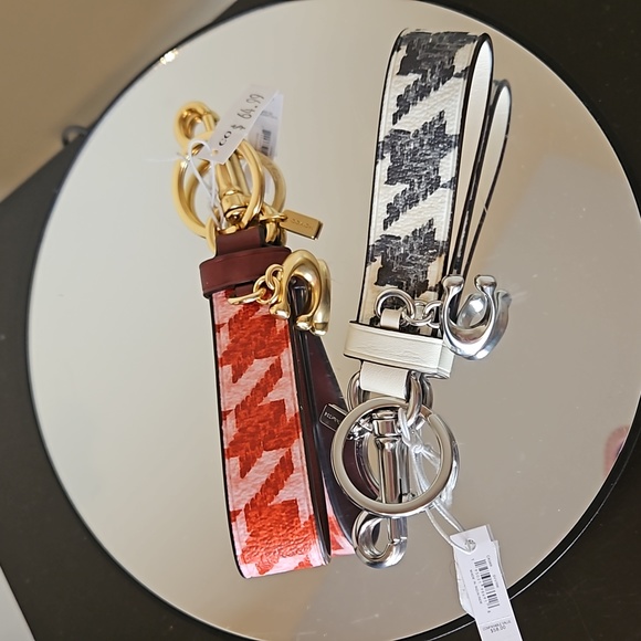 Coach | Bags | Coach Loop Bag Charm With Houndstooth Print | Poshmark